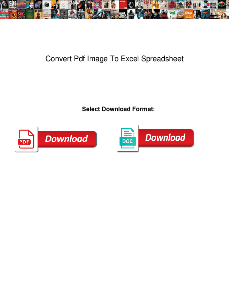Fillable Online Convert Pdf Image To Excel Spreadsheet Convert Pdf 