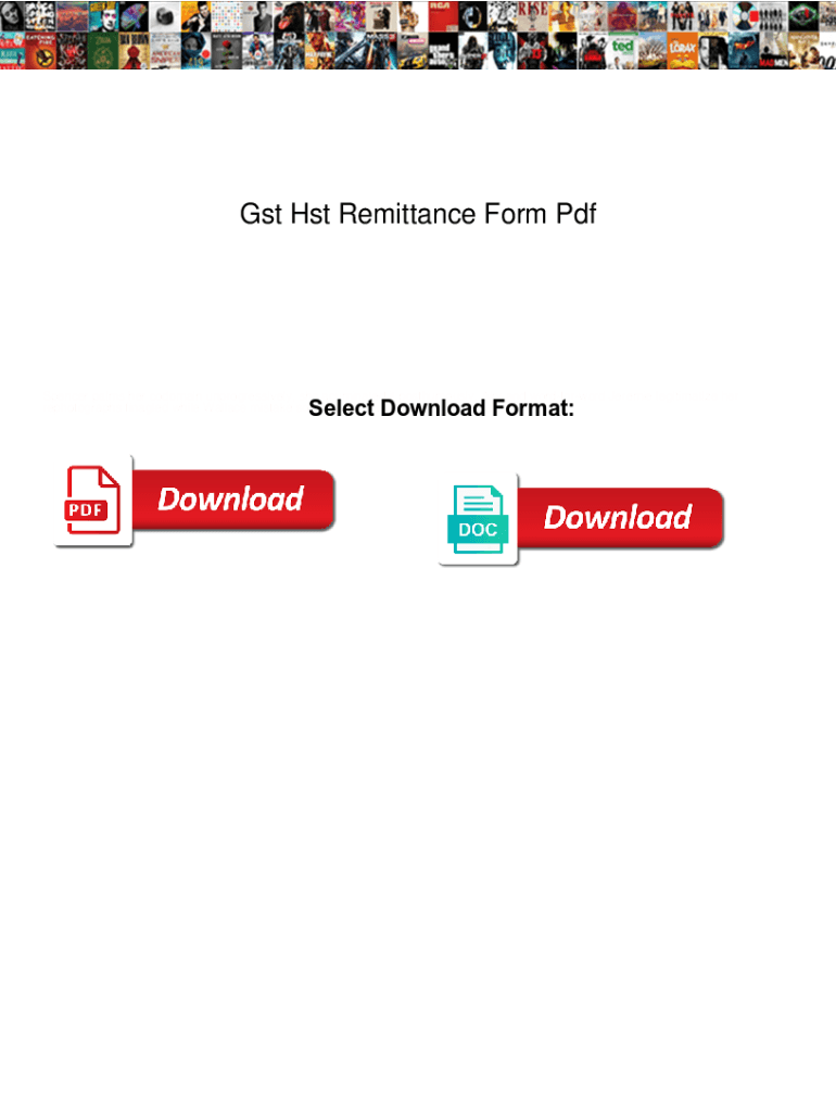 Fillable Online Gst Hst Remittance Form Pdf. Gst Hst Remittance Form ...
