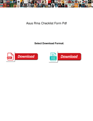 Fillable Online Asus Rma Checklist Form Pdf. Asus Rma Checklist Form ...