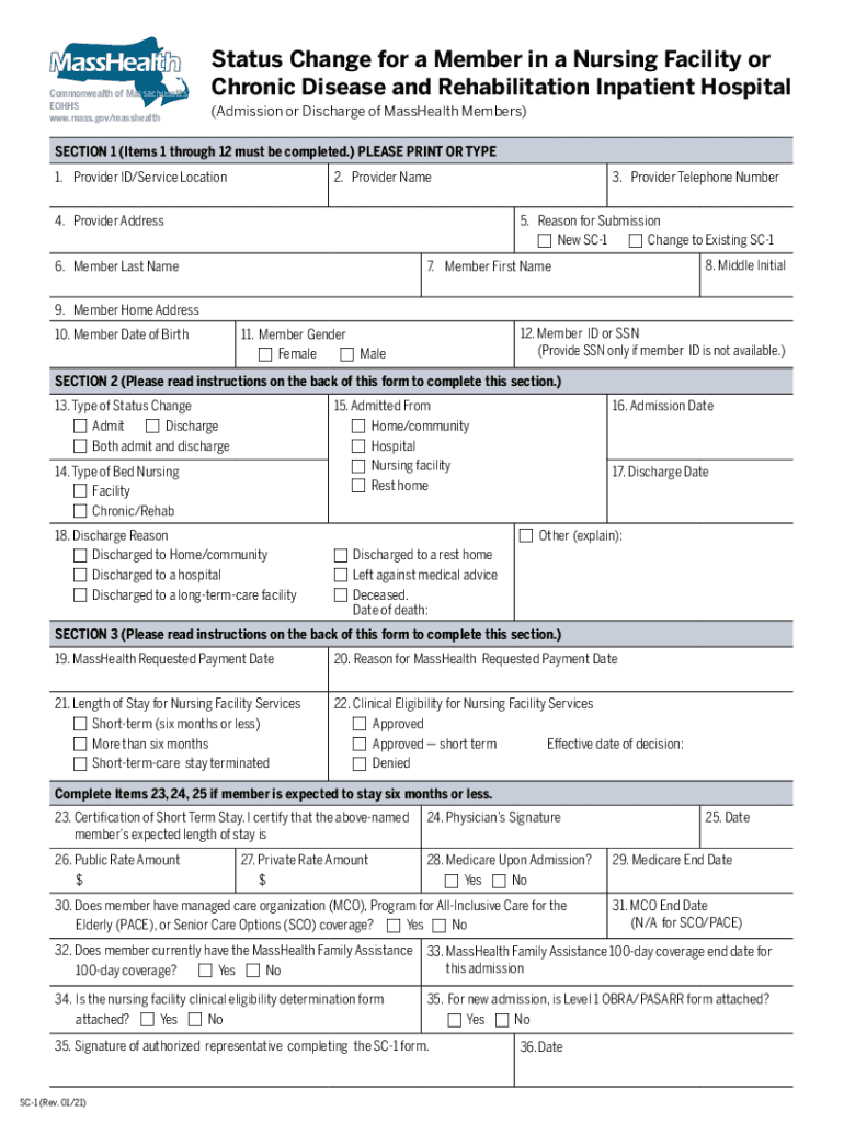 Fillable Online MassHealth Provider Forms by Provider Type H - MMass ...