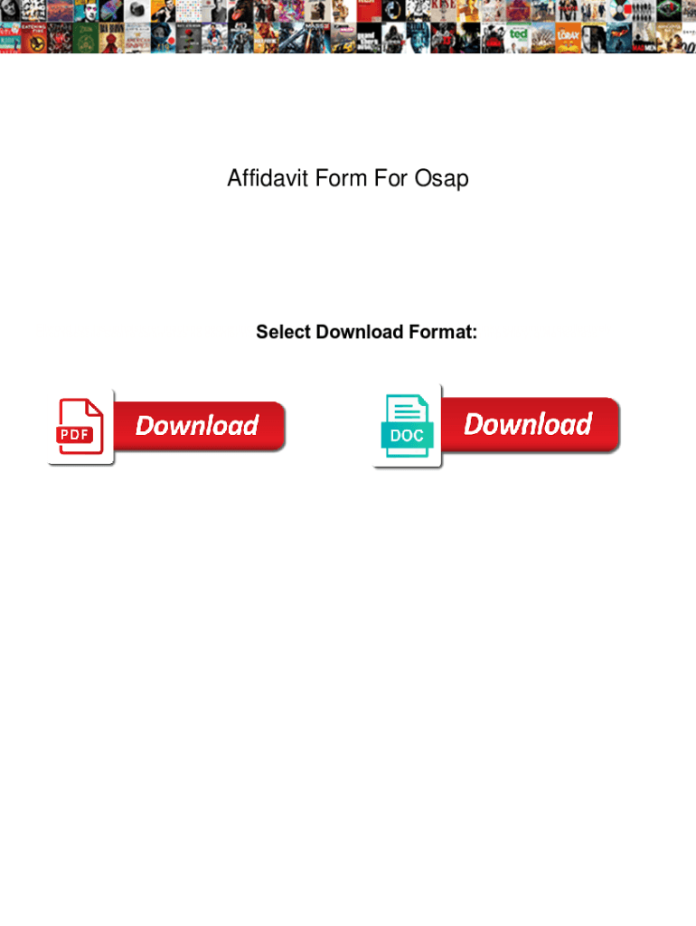 Fillable Online Affidavit Form For Osap. Affidavit Form For Osap demos ...