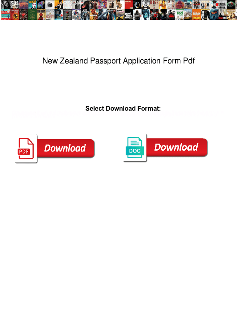 Fillable Online New Zealand Passport Application Form Pdf. New Zealand ...
