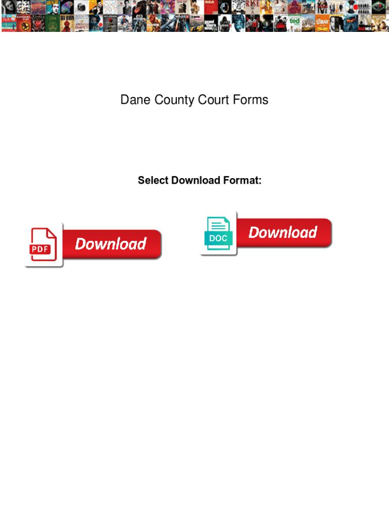 Fillable Online Dane County Court Forms. Dane County Court Forms alpha Fax Email Print - pdfFiller