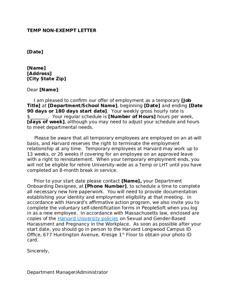 Temporary Appointment Letter - (8+ Sample Letters and ...Temporary ...