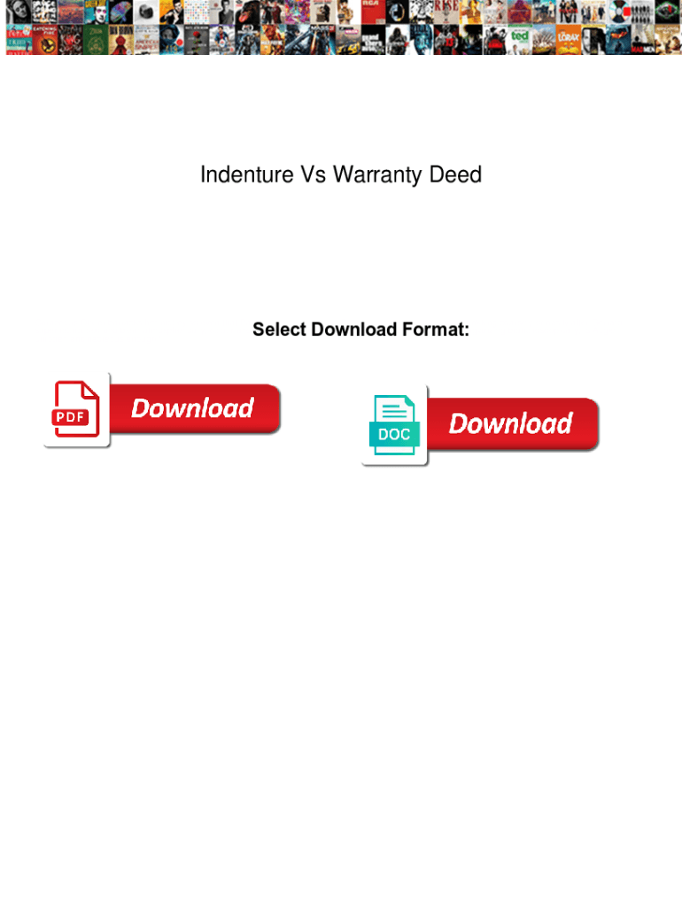 Fillable Online Indenture Vs Warranty Deed. Indenture Vs Warranty Deed carlo Fax Email Print ...