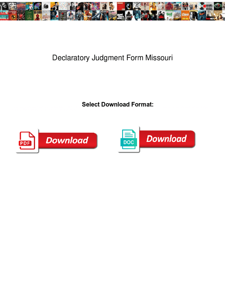 Fillable Online Declaratory Judgment Form Missouri. Declaratory ...