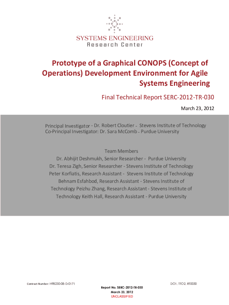 Fillable Online Prototype of a Graphical CONOPS (Concept of Operations ...