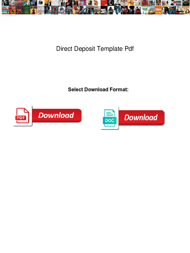 Fillable Online Direct Deposit Template Pdf. Direct Deposit Template ...