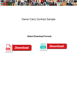 Fillable Online Owner Carry Contract Sample. Owner Carry Contract ...
