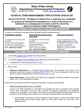 Fillable Online General Permit 28 Dredging of material from a waterway ...