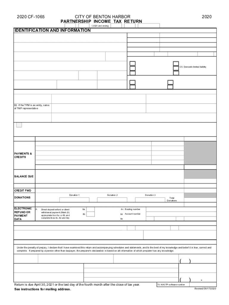 Fillable Online NOTE: Form CF-2210 is used to compute the ... - bhcity ...