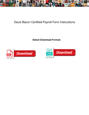 Fillable Online Davis Bacon Certified Payroll Form Instructions. Davis ...