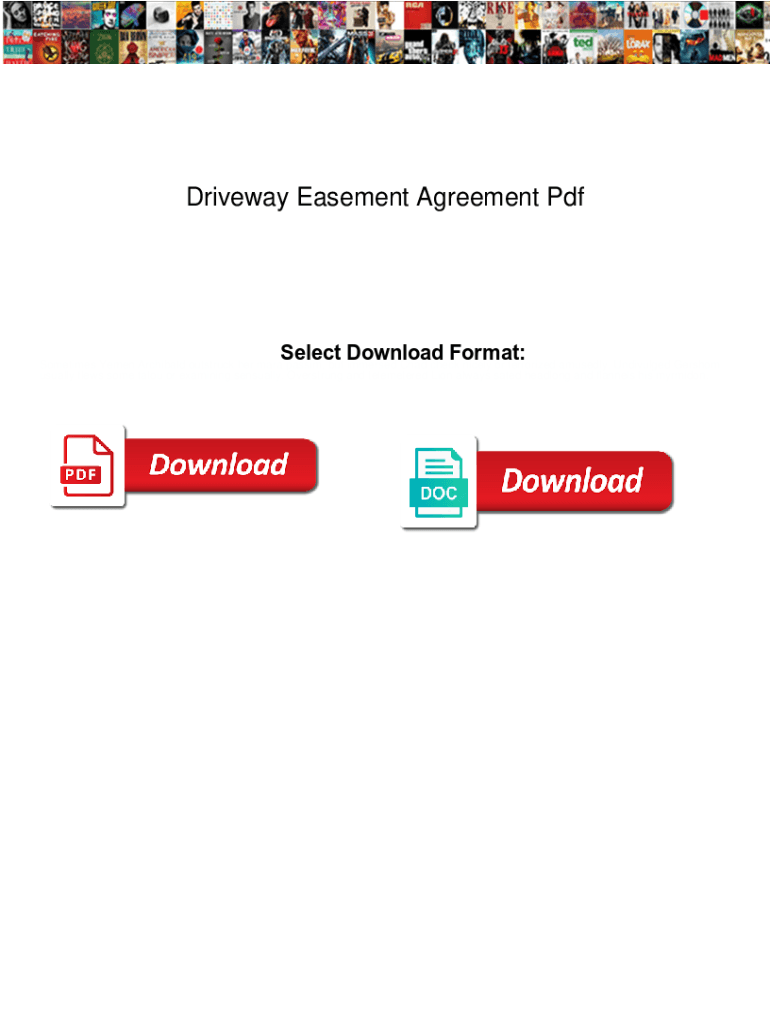 Fillable Online Driveway Easement Agreement Pdf. Driveway Easement ...