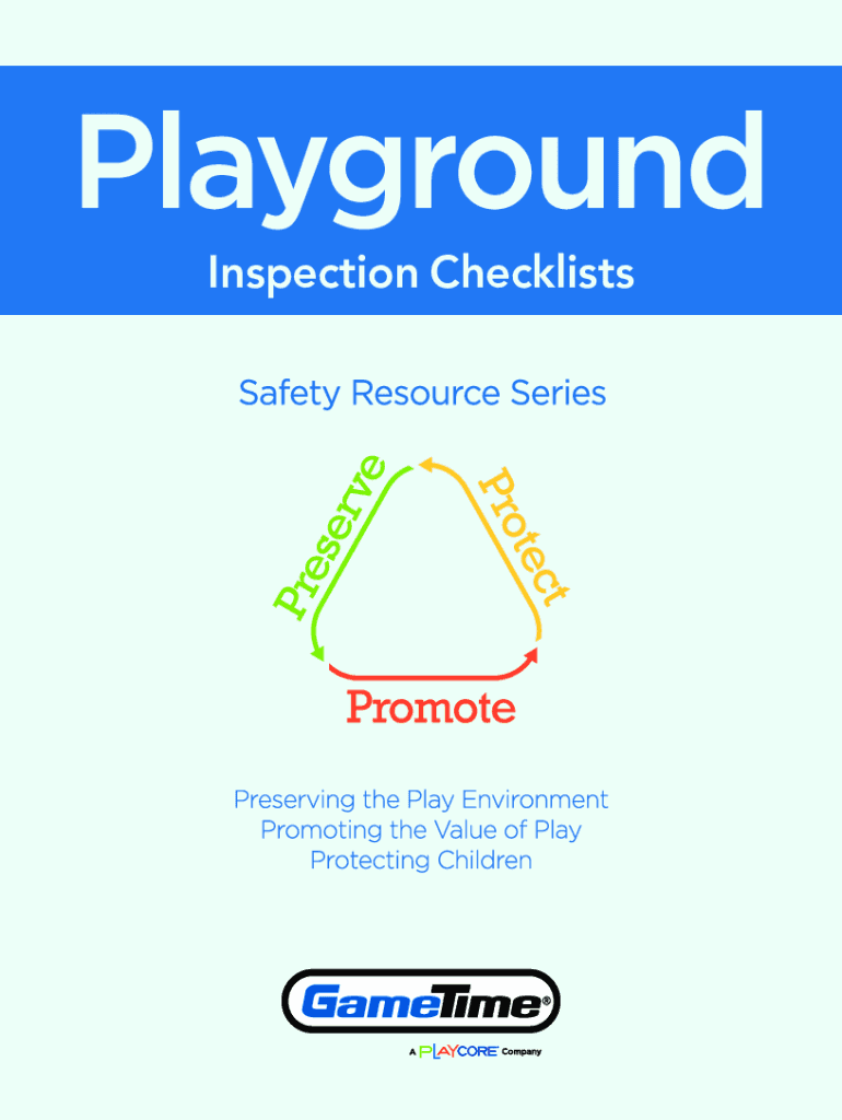 Fillable Online Playground Inspection Maintenance Guide Fax Email Print ...
