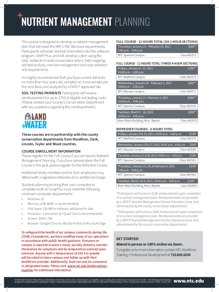 Fillable Online Nutrient Management Planning - Extension County Offices ...