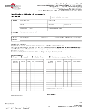 Fillable Online Employers declaration of incapacity for work Fax Email ...