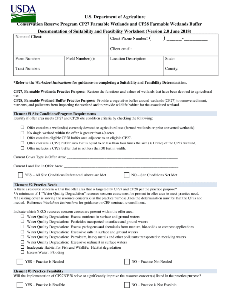 Fillable Online U.S. Department of Agriculture Conservation Reserve ... - NRCS Fax Email Print ...