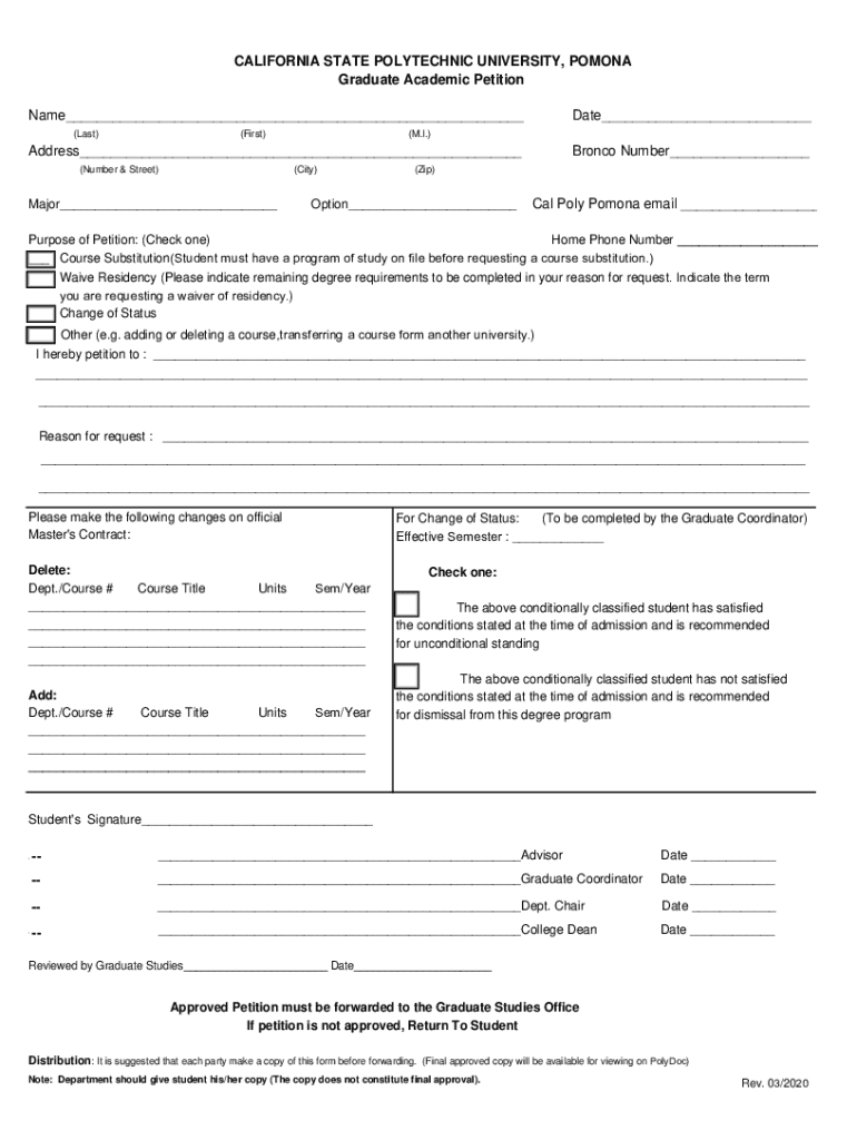 Fillable Online Cal Poly Pomona Admissions - CPP Fax Email Print - pdfFiller