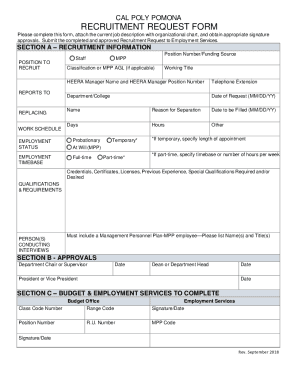 Fillable Online Hr Recruitment Form - Fill Online, Printable, Fillable ...