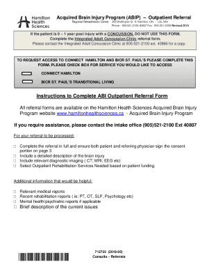 Fillable Online Instructions to Complete ABI Outpatient Referral Form ...