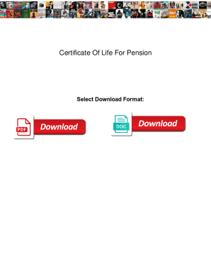 Fillable Online Certificate Of Life For Pension. Certificate Of Life ...