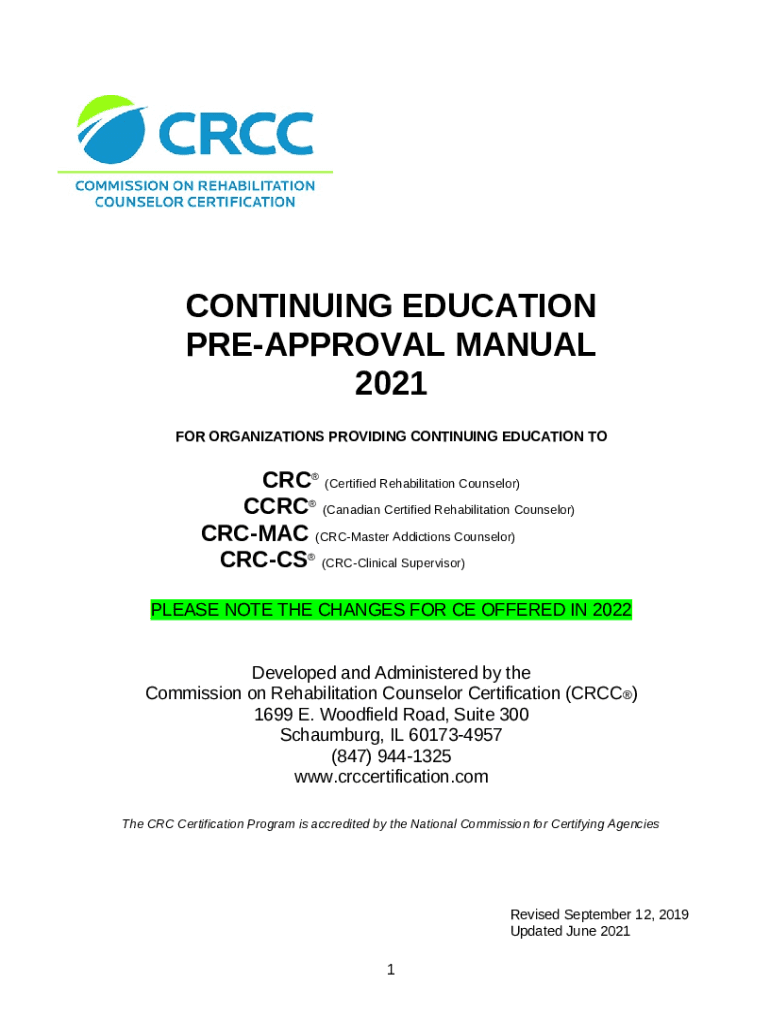 PREAPPROVED CONTINUING EDUCATION PROVIDERS - CRCC ... Doc Template ...