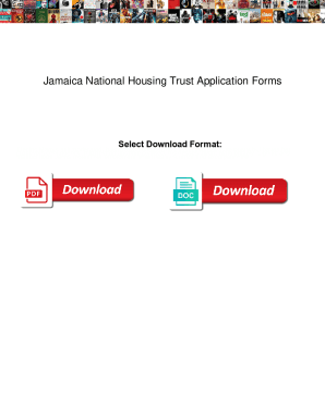 Fillable Online Jamaica National Housing Trust Application Forms. Jamaica National Housing Trust ...