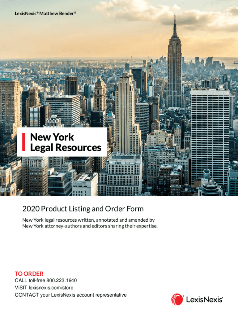 Fillable Online www.lexisnexis.com pdf Print-and-DigitalNew York Legal ...