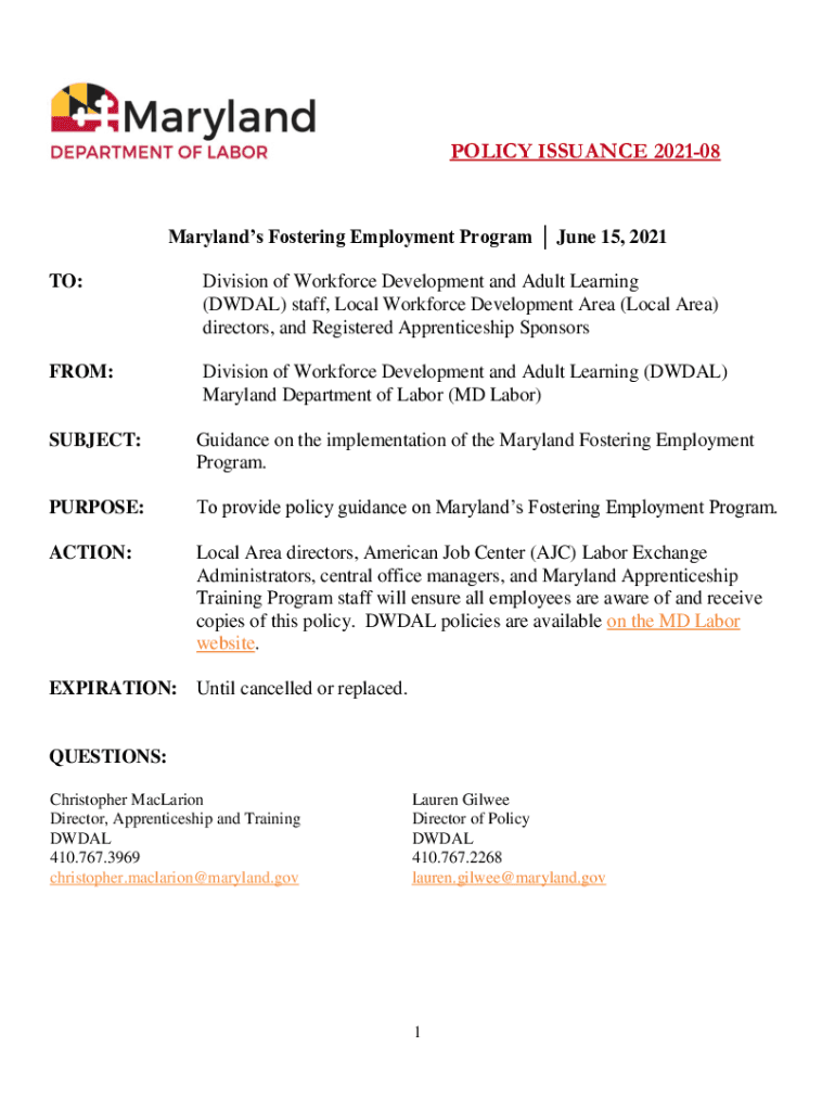 Fillable Online Workforce Development and Adult Learning Fax Email ...