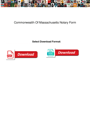 Fillable Online Commonwealth Of Massachusetts Notary Form. Commonwealth ...