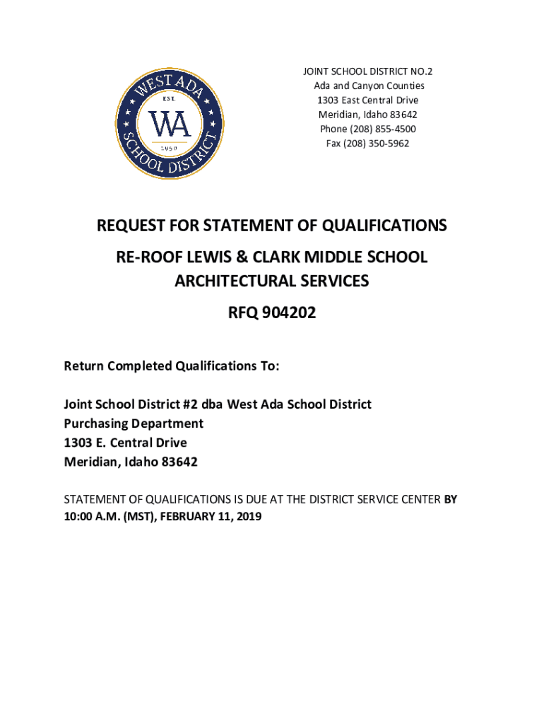 Fillable Online REQUEST FOR STATEMENT OF QUALIFICATIONS RE ... Fax ...
