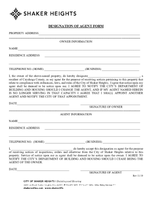 Fillable Online DESIGNATION OF AGENT FORM - Citizenserve Fax Email ...