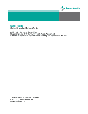Fillable Online Sutter Roseville Medical Center - Sutter Health Fax ...
