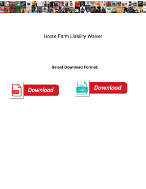 Fillable Online Horse Farm Liability Waiver. Horse Farm Liability ...