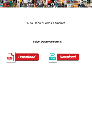 Fillable Online Auto Repair Forms Template. Auto Repair Forms Template ...