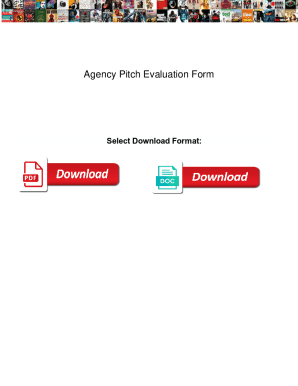 Fillable Online Agency Pitch Evaluation Form. Agency Pitch Evaluation ...