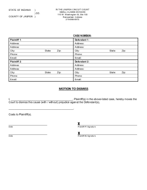 Fillable Online Document Center / Small Claims Forms / Jasper County ...