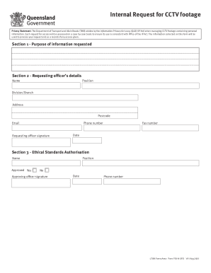 Fillable Online Internal Request for CCTV footage - support.transport ...