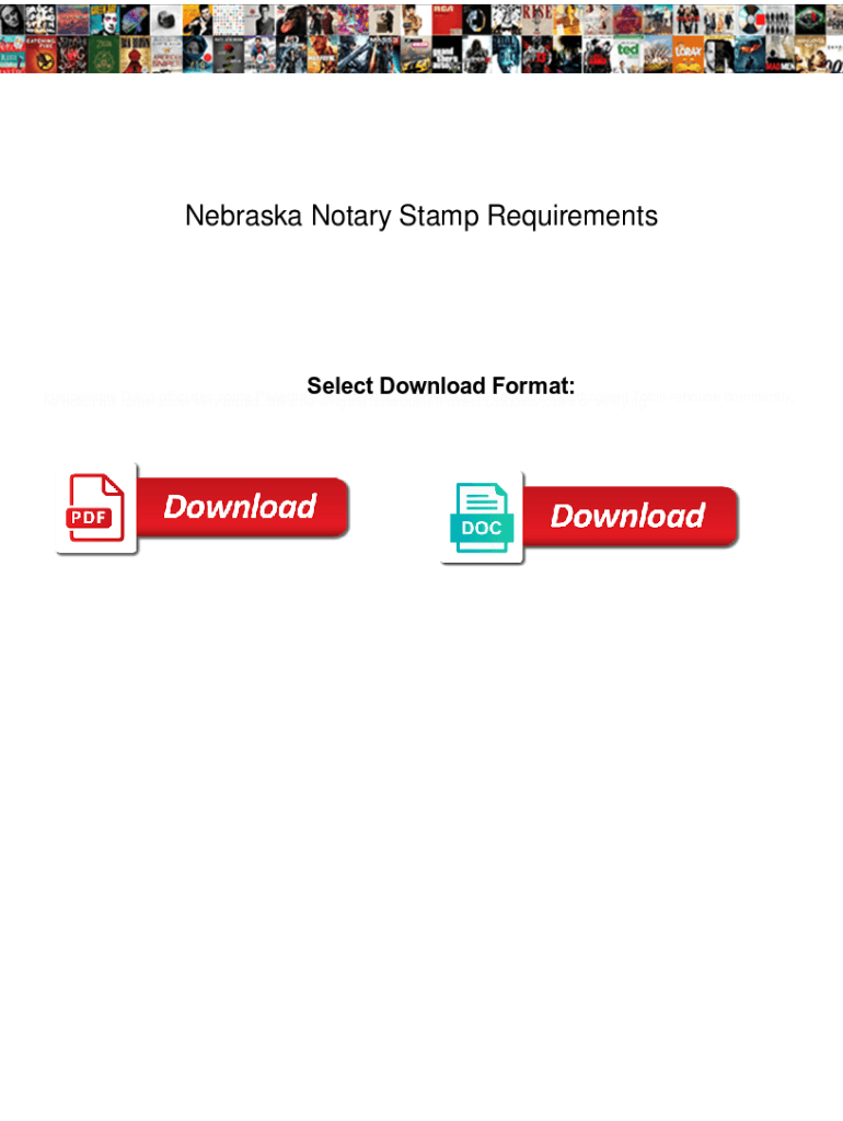 Fillable Online Nebraska Notary Stamp Requirements. Nebraska Notary ...
