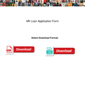 Fillable Online Mfi Loan Application Form. Mfi Loan Application Form ...