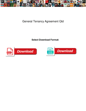 Fillable Online General Tenancy Agreement Qld. General Tenancy ...