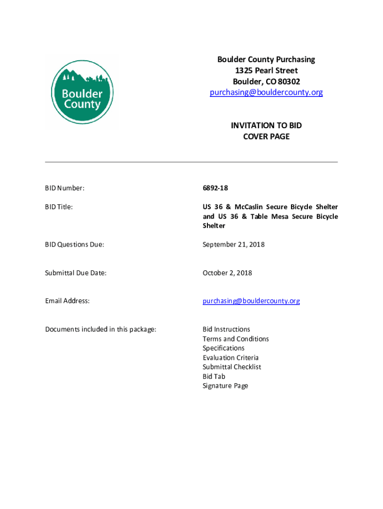 Fillable Online INVITATION TO BID COVER PAGE - assets.bouldercounty.org ...
