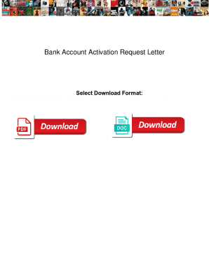 Fillable Online Bank Account Activation Request Letter. Bank Account ...