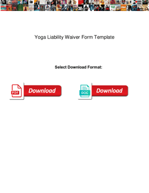 Fillable Online Yoga Liability Waiver Form Template. Yoga Liability ...
