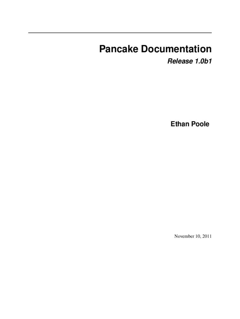 Fillable Online Pancake Documentation - Read the Docs Fax Email Print - pdfFiller