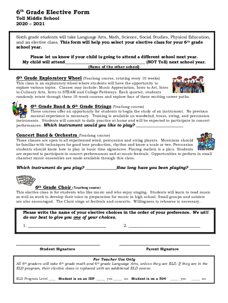 Fillable Online Grade Elective Form - gusd.net Fax Email Print - pdfFiller