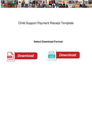 Fillable Online Child Support Payment Receipt Template. Child Support ...