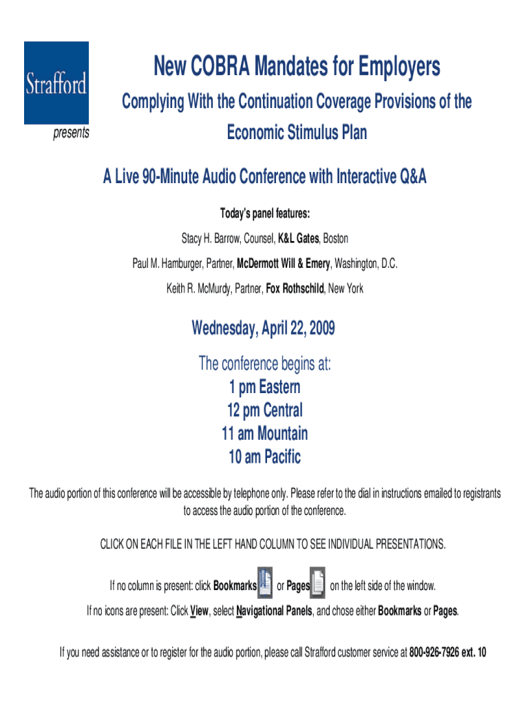 Fillable Online Continuation of Health Coverage (COBRA) - US Department ...