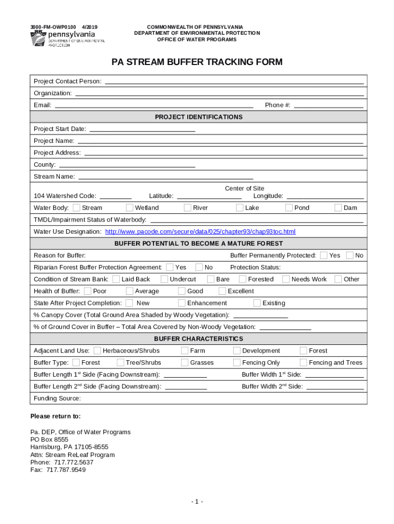 PA STREAM BUFFER TRACKING - Lehigh Conservation - files dep state pa ...