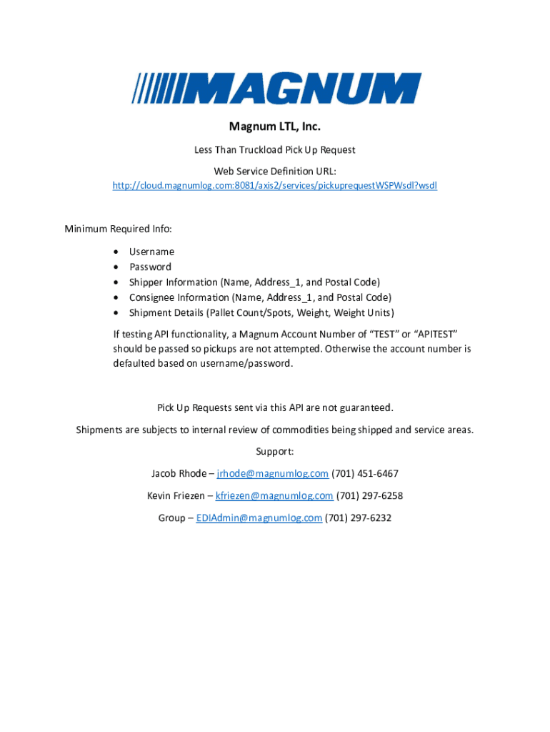 Fillable Online UNIFORM STRAIGHT BILL OF LADING - Magnum Log Fax Email Print - pdfFiller
